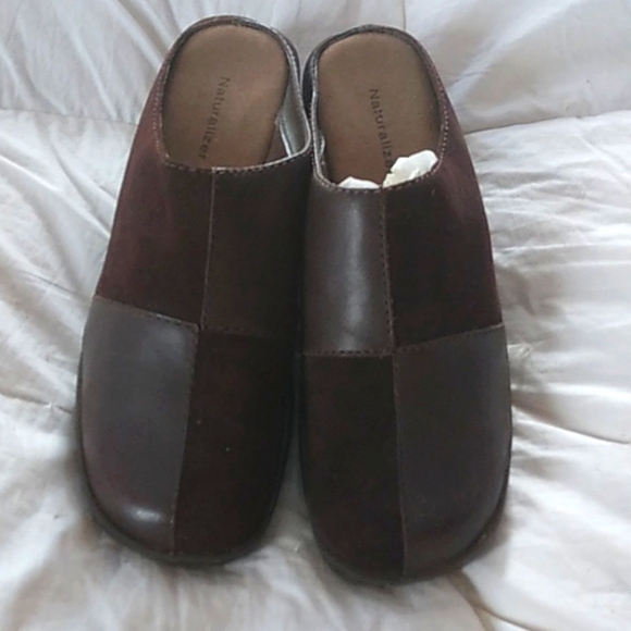 Naturalizer | Shoes | Naturalizer Hiphip Brown Leather Sued Sz 8 Mule ...